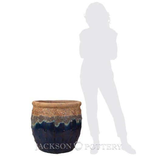 Jackson Pottery | 23 in. Emperor Planter - Ancient Earth over Azul